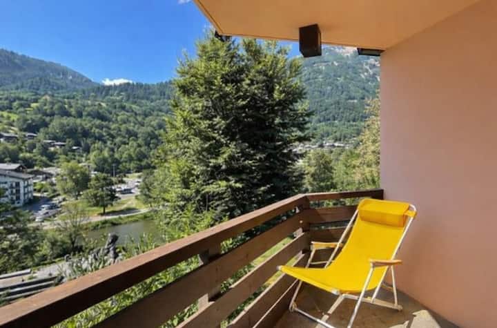 Studio Cosy Avec Balcon Vue Mont Blanc, Parking - Les Houches