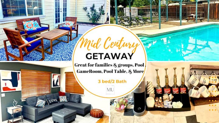 Stylish 3 Bed, With Pool, Gameroom, Wi-fi, & Tvs - Visalia, CA