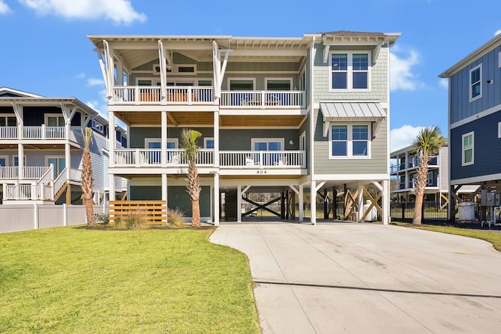 A Perfect Approach: Luxurious 7br Oceanview! - Oak Island, NC