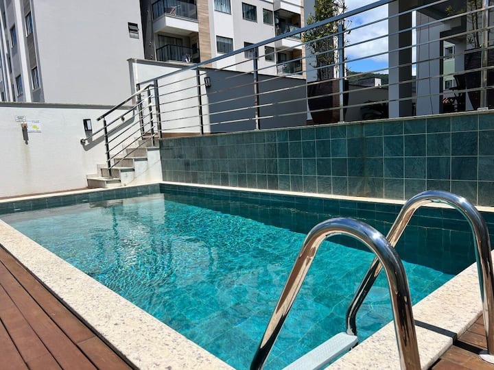 Lindo! Apto Com Piscina Na Praia De Palmas Sv01h - Governador Celso Ramos