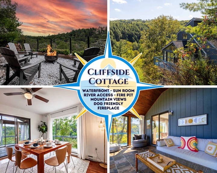 Cliffside Cottage | River Fire Pit & Mountain View - Bushkill, PA