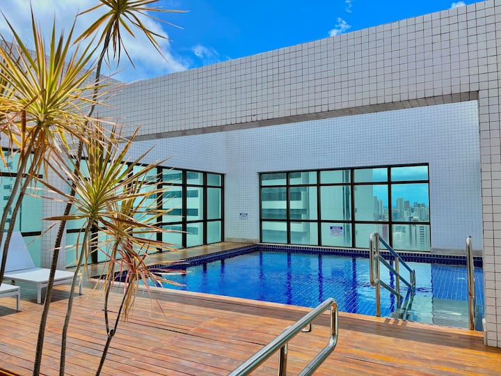 Flat 8 Min Da Praia | Perto De Tudo | Recepção 24h - Boa Viagem