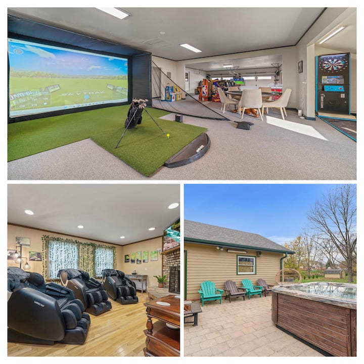 Golfer's Retreat *Hot Tub* *Arcade* *Spa* - Rockford, IL