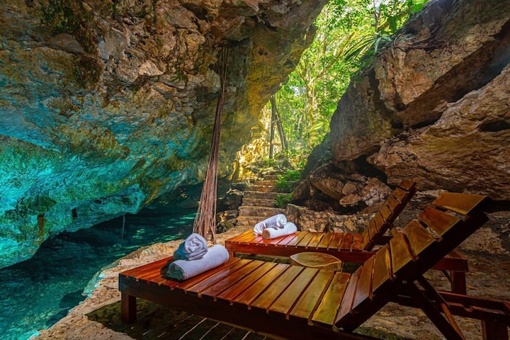 Award Winning Private Cenote Villa 10min To Beach - Akumal