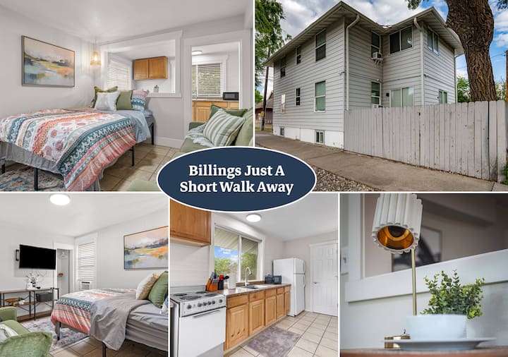 Cozy Studio | Prime Location | Fast Wifi & Parking - Billings, MT