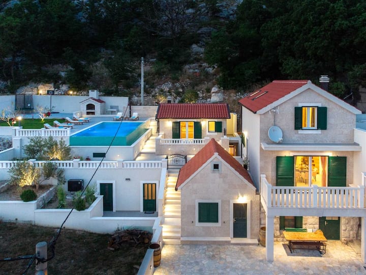 Vip! Luxury  Villa,spacious Heated Pool,near Split - Podstrana