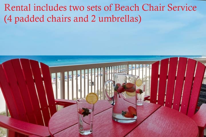 Huge Corner Unit On Pool Level W/ Four Free Beach Chairs! Free Golf Everyday! - Panama City Beach, FL