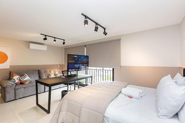 Studio Confortável Com Ar Condicionado - All1702 - Curitiba