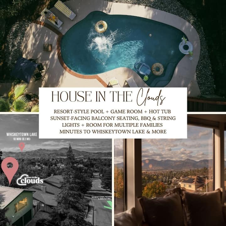 Pool + Sunset View + Game Room + Full Kitchen - Shasta, CA