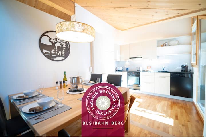 Chasa Bagnera 174: Modern 3 1/2 -Room Attic Apartm - Ardez