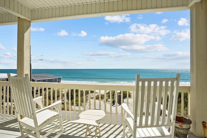 Ocean Views W/ Elevator & Private Beach Access - Surf City, NC