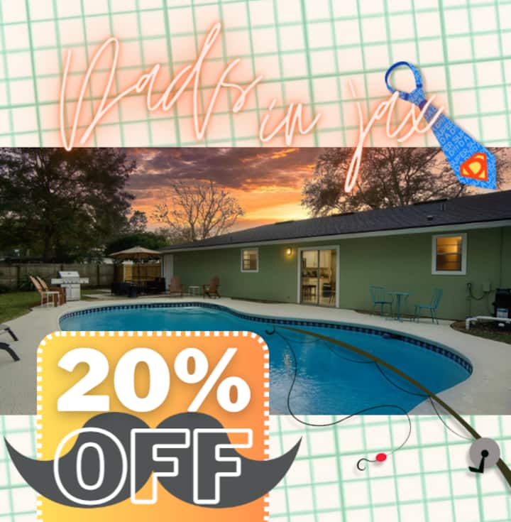~Tie Terrace_sleeps 12_heated Pool & Boardroom~ - Jacksonville, FL