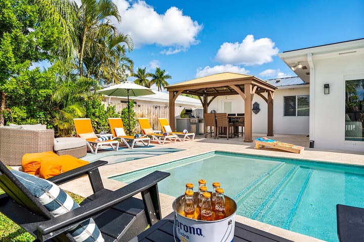 Newheatedpool*walk2beach*beachshuttle*gameroom*bbq - 바하마