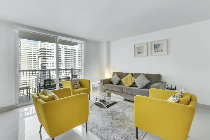 1 Br Suite In Brickell 25th Floor|balcony|parking! - Miami
