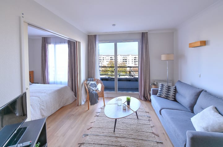 Lumineux Avec Balcon Aux Buttes Chaumont - París