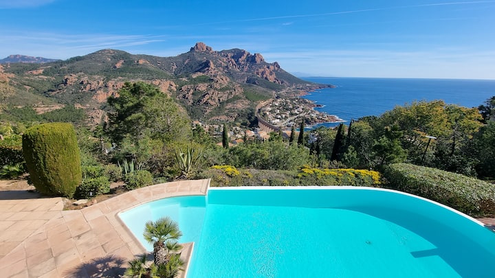 Sublime Villa 14pers Avec Piscine Privée Et Vue - Saint-Raphaël