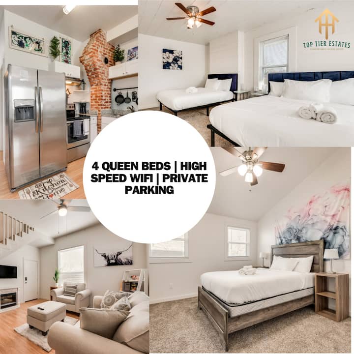 4 Queen Beds | High Speed Wifi | Private Parking - Cultural District - Fort Worth