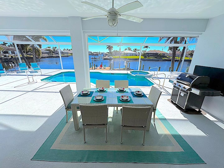 Michaela 1059 Gulf Access 3br Heated Pool/spa And Large Dock With Tiki, Kayaks Included - Cape Coral, FL