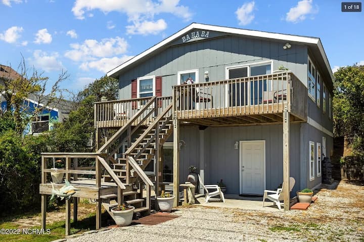 Right At Beach|1kingbdrm|outdoor Shwer|bbq|waffles - Topsail Beach, NC