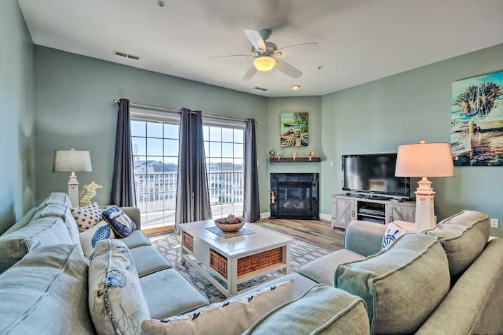 Balcony W/ Inlet View: Dtwn Ocean City Condo - Ocean City, MD