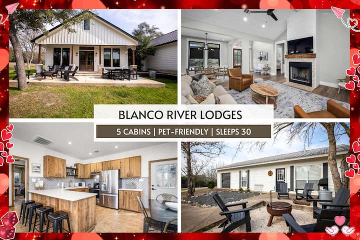 5 Homes | River Access | Fire Pit | Sleeps 30 - San Marcos, TX