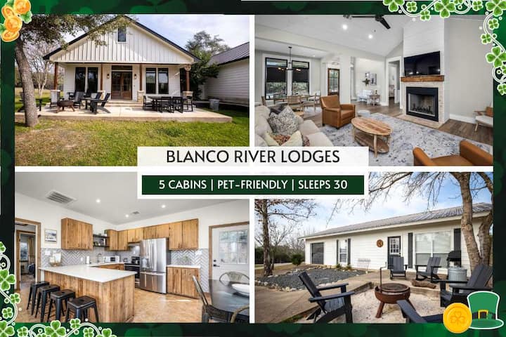 5 Homes | River Access | Fire Pit | Sleeps 30 - San Marcos, TX
