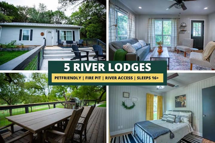 5 Homes | River Access | Fire Pit | Sleeps 30 - Kyle, TX