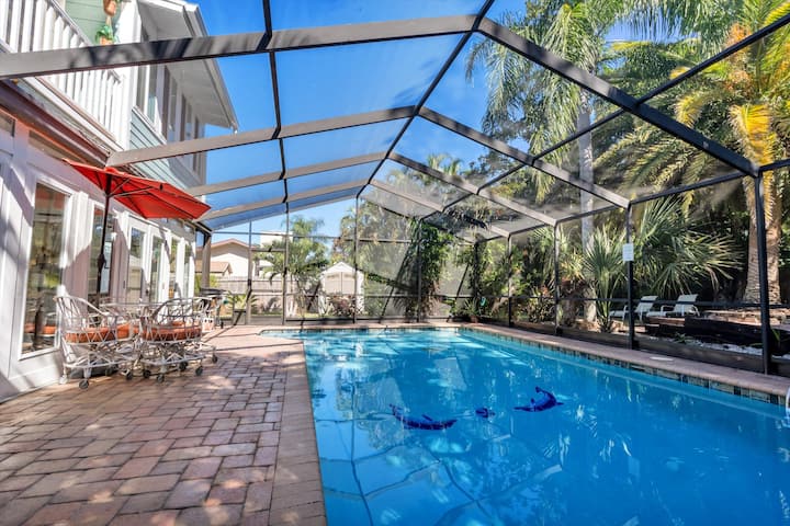 Sleep 18, Heated Pool, Tiki, 5 Min To Beach, Kayak - Largo, FL