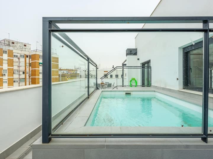 Sevilla Luxury Penthouse à Triana - Grande Terrasse, Piscine Privée Et Parking - Sevilla