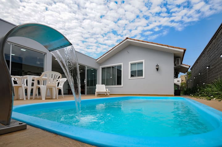 10 Hóspedes - Piscina áGua Salgada - ÁRea Gourmet - Foz do Iguaçu