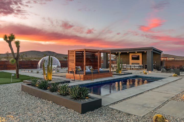 Black Sky House (Pool/spa/bocceball/evcharger) - Joshua Tree National Park