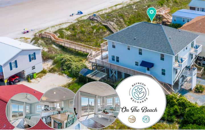 Spacious Oceanfront Beach Duplex | Direct Beach Ac - North Topsail Beach, NC