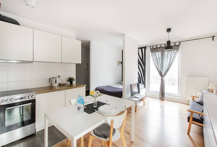 White Apartment With Big Terrace. City Center. - Wrocław