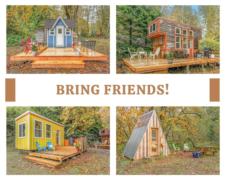 4 Tiny Homes ~ 1 Epic Weekend! · Epic Friends Week - Flathead Lake, Cathlamet