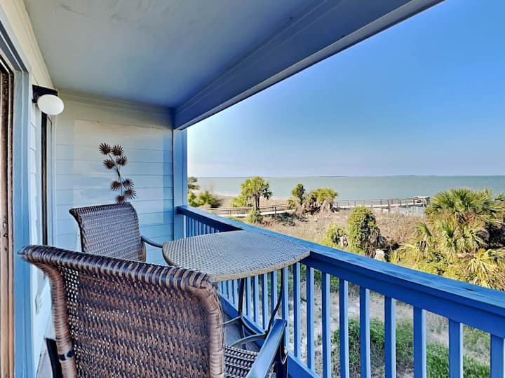Beach Racquet A221 | Water Views, Steps To Beach - Tybee Island, GA