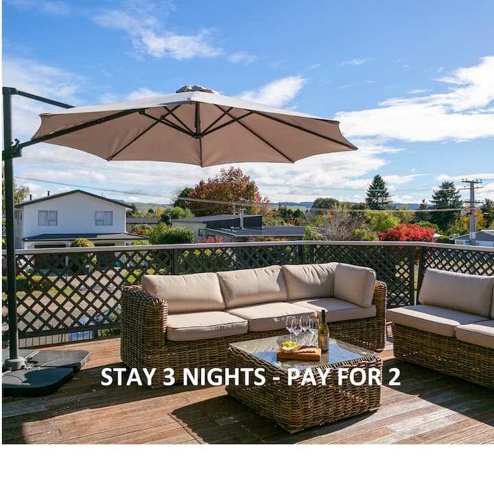 5min Walk To Lake & Drive To Town *No Service Fee* - Taupō