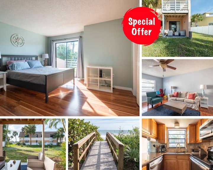 Charming Beachside Escape Patio Parking - Satellite Beach, FL