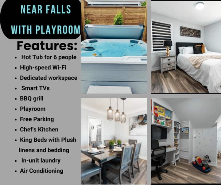 Sleeps 10 Near Niagara Falls|hot Tub|playroom|adu - St. Catharines