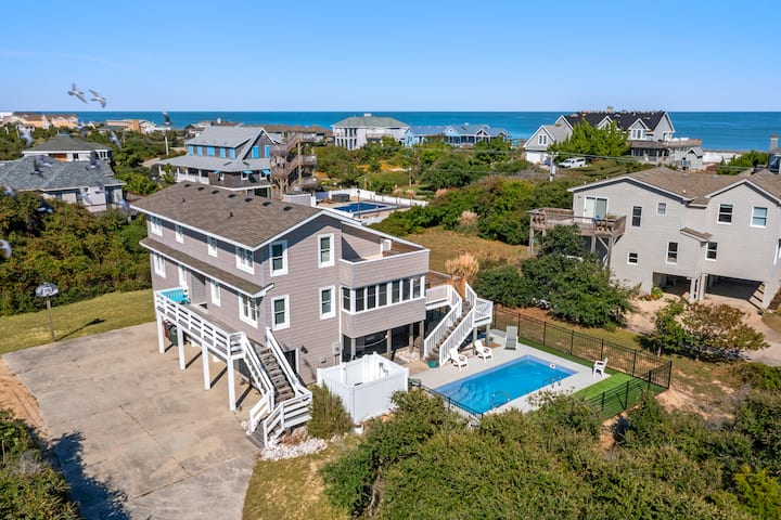 Serenity Shores: 125ft. To Beach | Private Pool - Southern Shores, NC