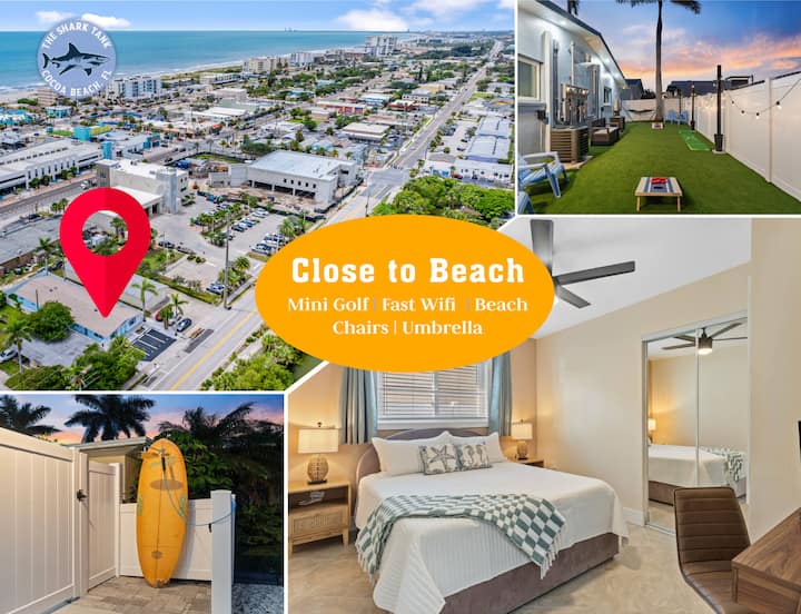 Shark Tank: Walk To Beach, Bars & Dt Cocoa Beach! - Cocoa Beach, FL