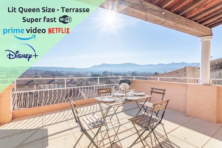 Mont Ventoux *Terrasse * Belle Vue* Lit Queen Size - Gardanne
