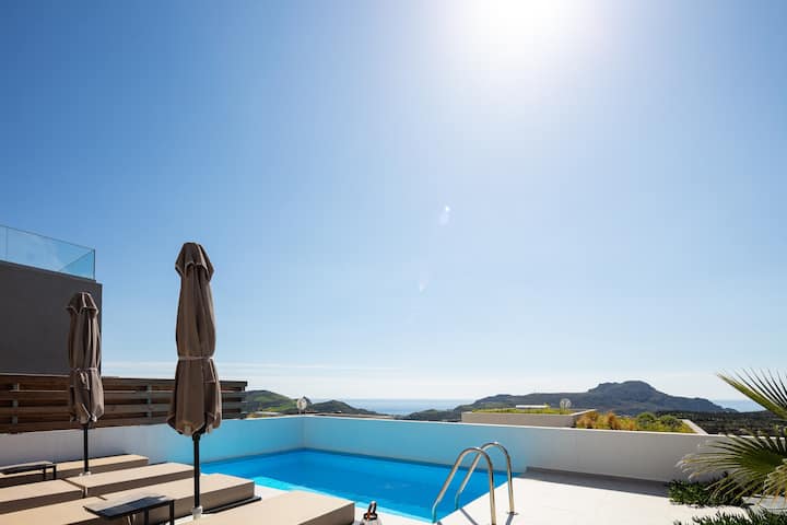 Villa Arkadia With Private Pool And Seaview - Plakias