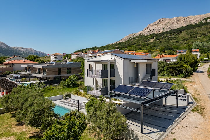 Pool Apartment Sapore Di Mare 4 - Happy Rentals - Baška