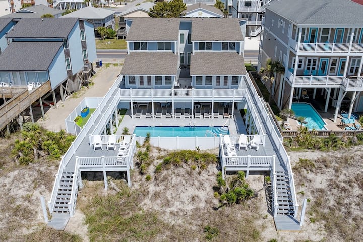 Oceanfront Oasis Sleeps 48! Golf Carts Heated Pool