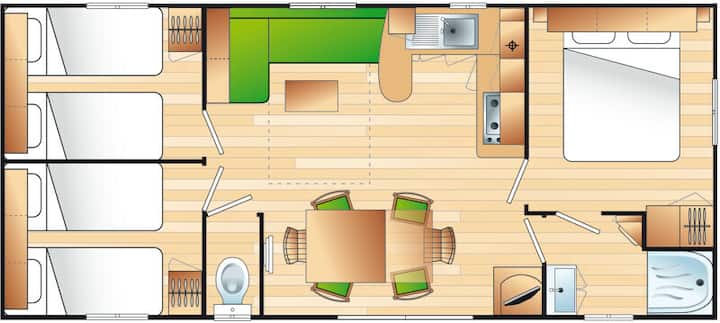 Mobil Home Loisirs 4 Pièces 6 Personnes + Tv - Bourgneuf-en-Retz