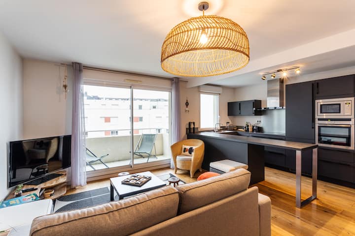 Le Vilona - T3 Moderne Avec Parking Privé - ibis budget Rennes Route de Lorient