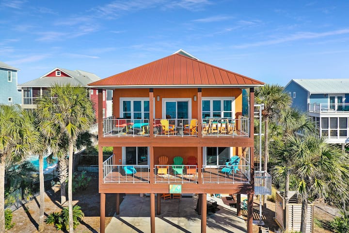 Summer Salt- Beach Front W/ Fire Pit - Cape San Blas, FL