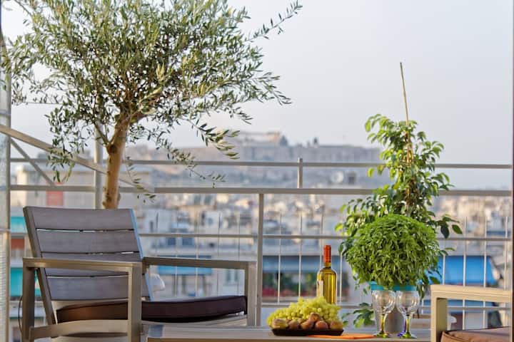 Large Terrace With Acropolis Of Athens View - Athens