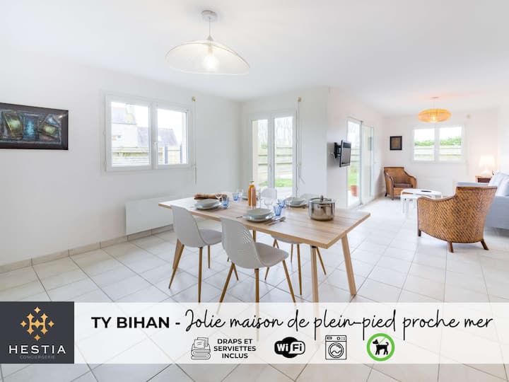 Ty Bihan - Jolie Maison De Plein-pied Proche Mer - Ploudalmézeau