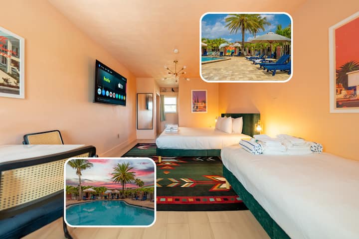 3 Min Walk -> Beach / Heated Pool / Free Parking - Clearwater Beach, FL